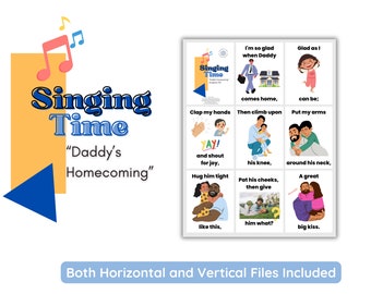 Daddy's Homecoming Flip Chart Visual Aids Singing Time Teach Father's ...