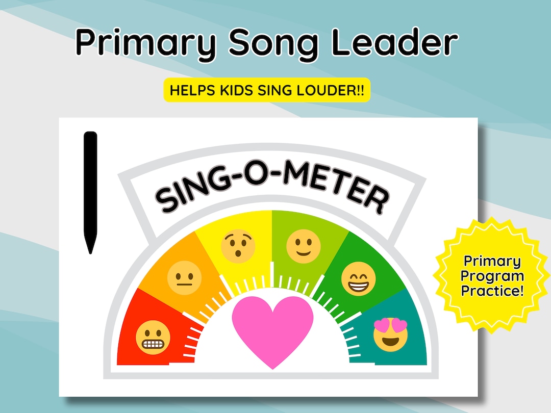 Sing O Meter: LDS Primary Music Leader Visual Aid (digital Download) - Etsy