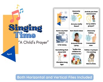 A Child's Prayer, Singing Time, Flip Chart, Print Out, Teaching Primary ...
