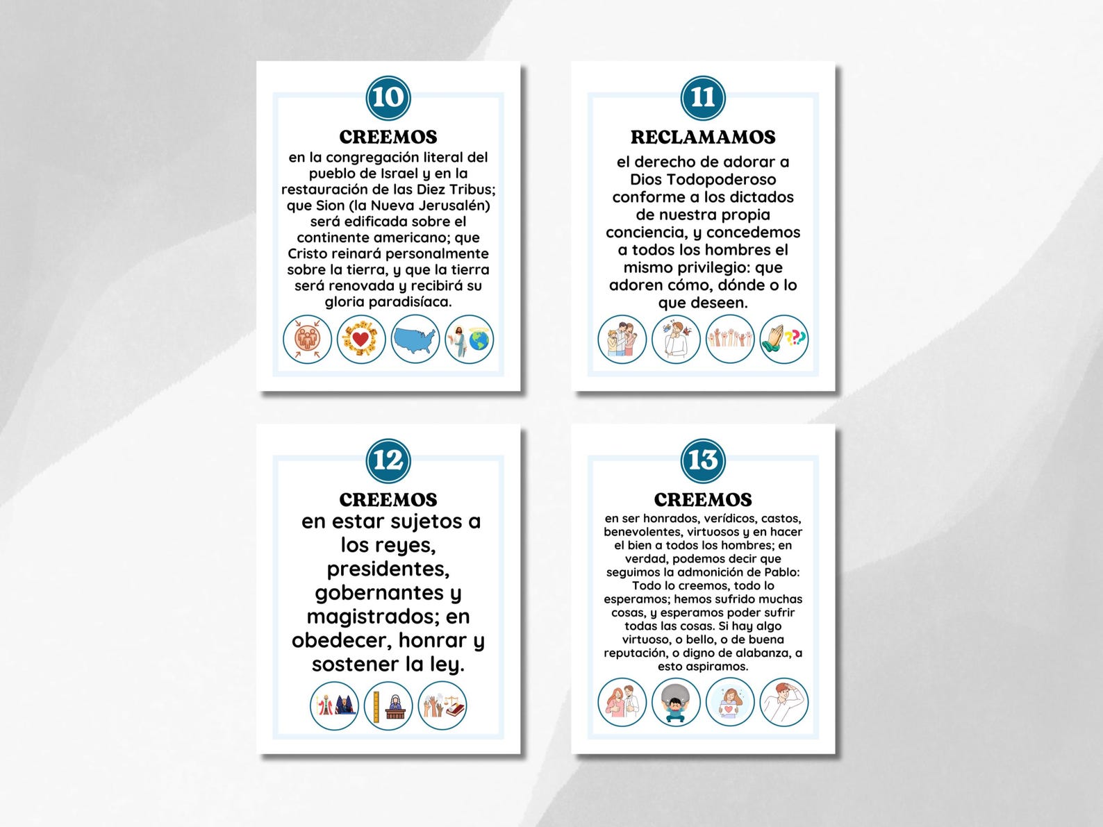 Los Articulos De Fe Print: LDS Primary, Doctrine & Covenants (digital ...