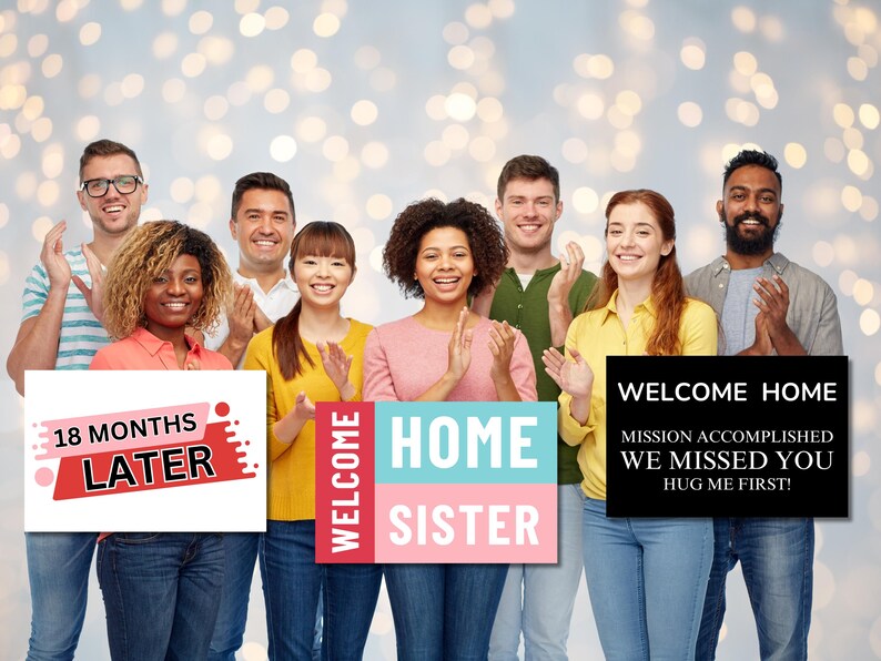 LDS Missionary Homecoming Signs: Bright Airport Posters (digital ...