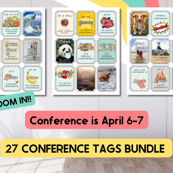 General Conference Treat Tag - Etsy
