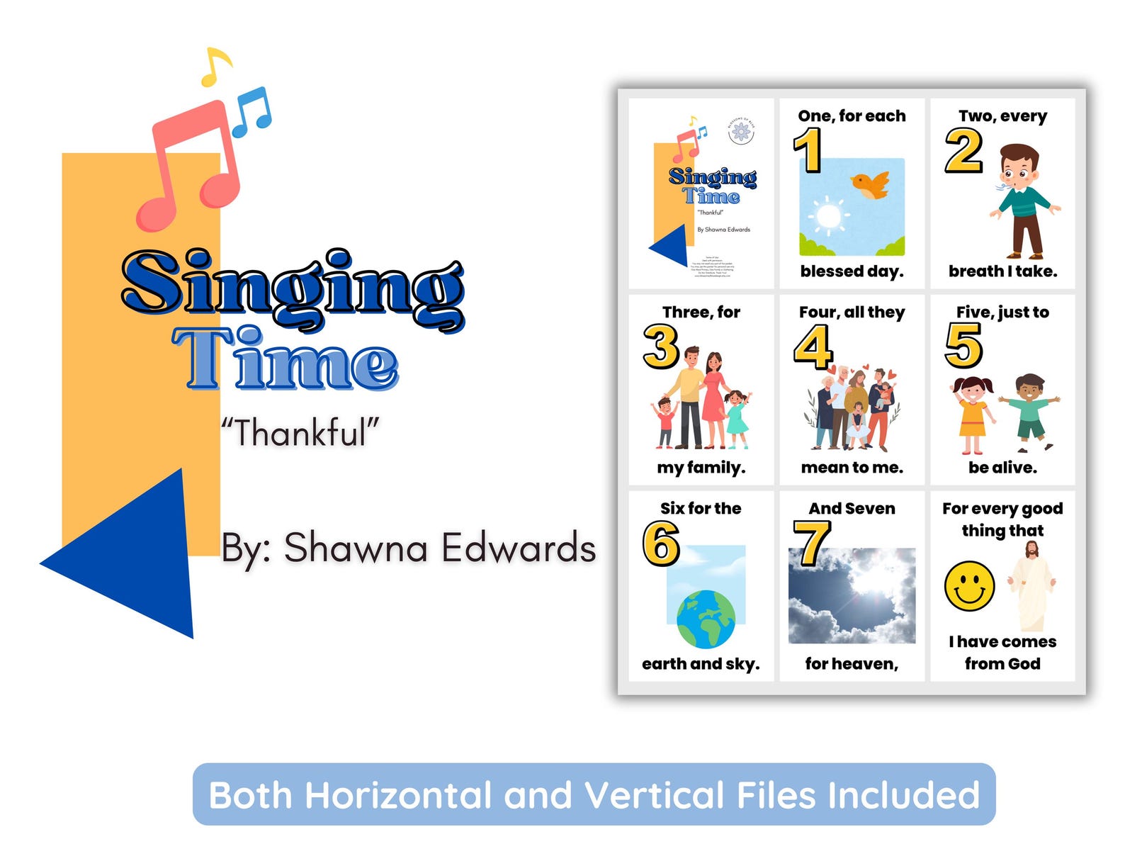 Thankful LDS Primary Singing Time Flip Chart (digital Download) - Etsy