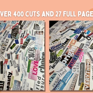 Vision Board Magazine Words | Young Women’s Goal Poster Activity | 400 ...