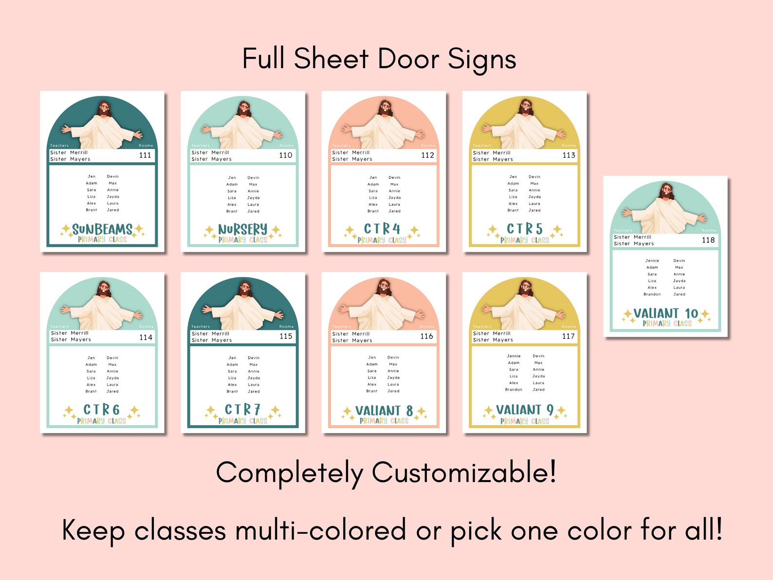 LDS Primary Chair & Door Signs: Book of Mormon 2024 (canva Template) - Etsy