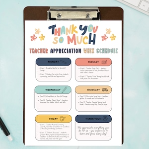 Teacher Thank You Week | Teacher and Staff | Appreciation | Teacher ...