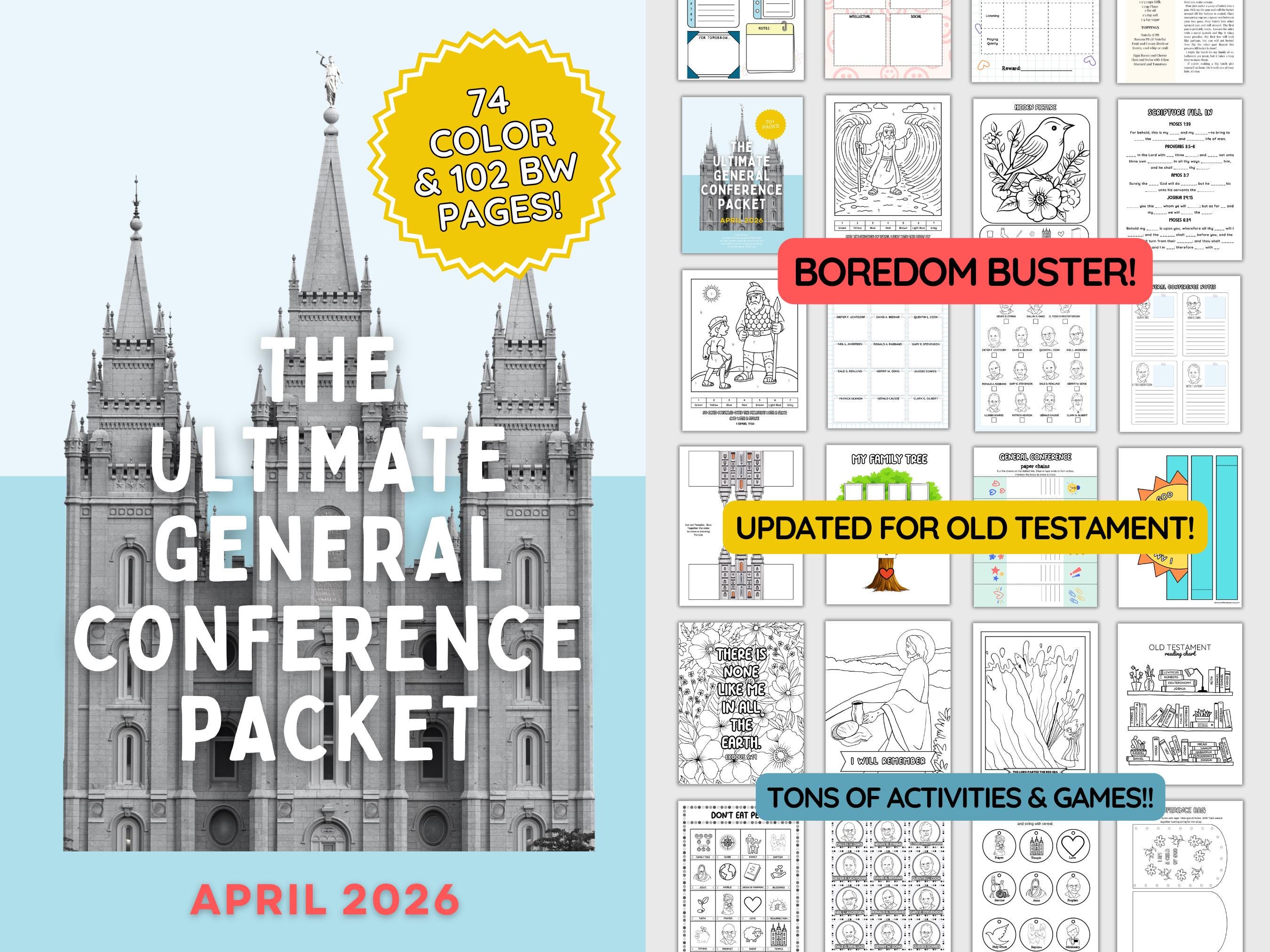 The Ultimate LDS General Conference Packet April 2026: Kids Activities ...