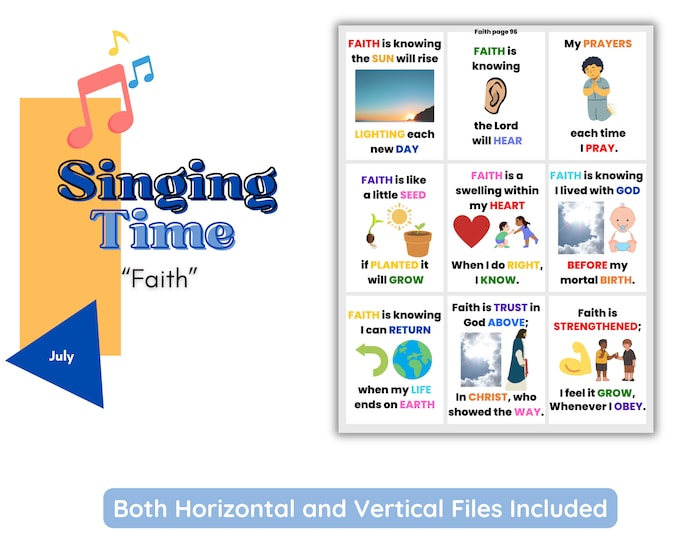 LDS Primary Singing Time Song Chart: We'll Bring the World His Truth ...