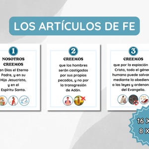Los Articulos De Fe | LDS Primary | Primaria | 16 X 20 8 X 10 ...