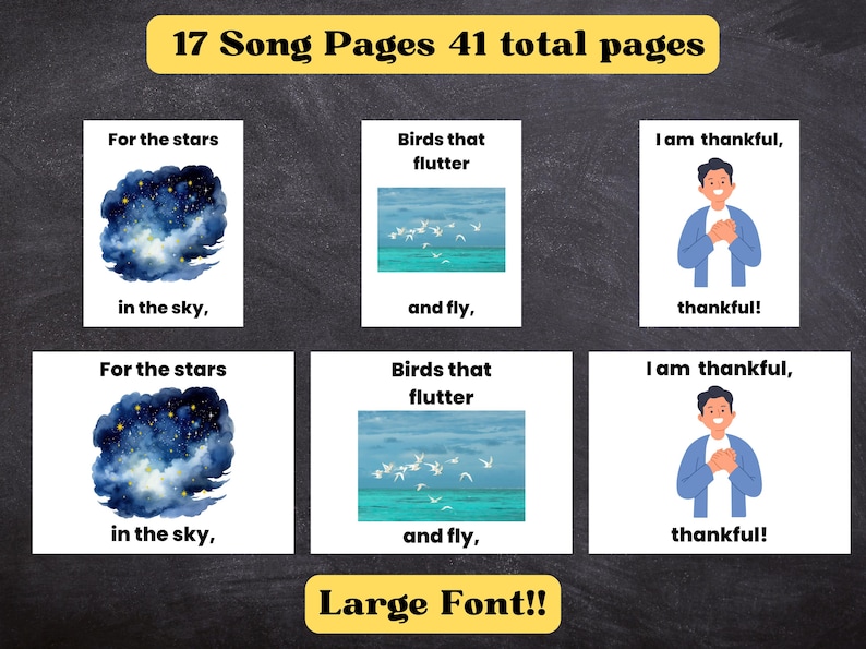 I Am Thankful LDS Primary Flip Chart by Angie Killian (digital Download ...