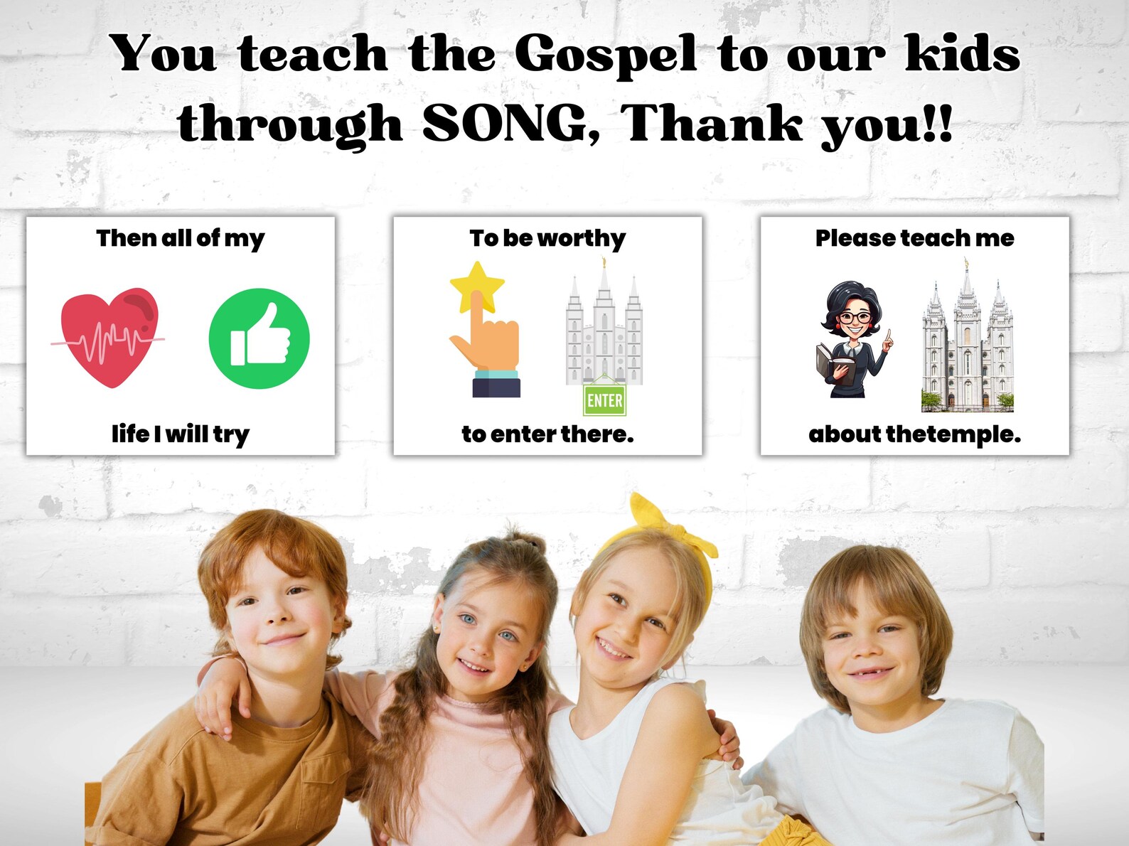 LDS Primary Singing Time: Teach Me About the Temple Flip Chart (digital ...