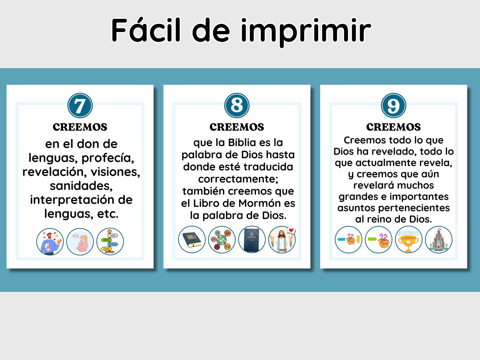 Los Articulos De Fe Print: LDS Primary, Doctrine & Covenants (digital ...