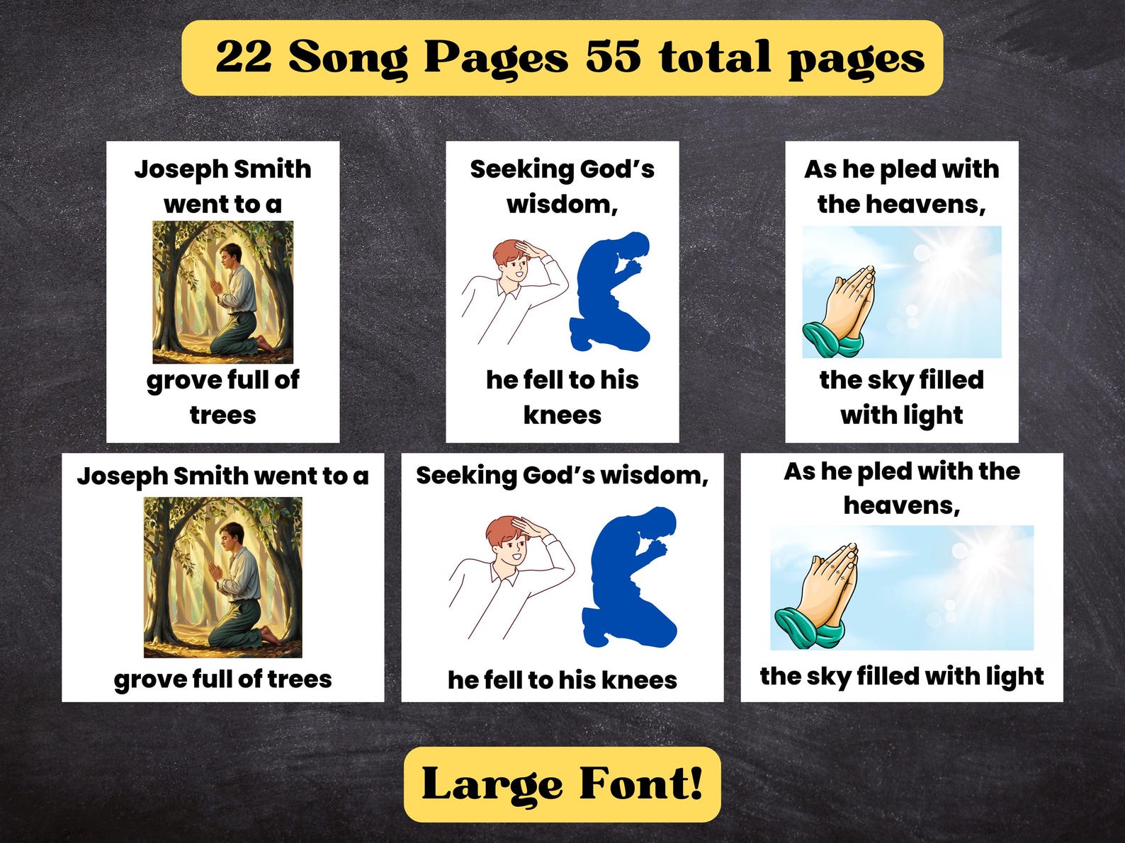 LDS Primary Singing Time Flip Chart: My Own Sacred Grove (digital ...