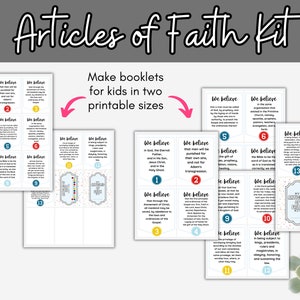 LDS Primary Activity Days Binder Pages and Articles of Faith Kit ...