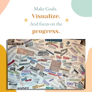 Vision Board Magazine Words | Young Women’s Goal Poster Activity | 400 ...