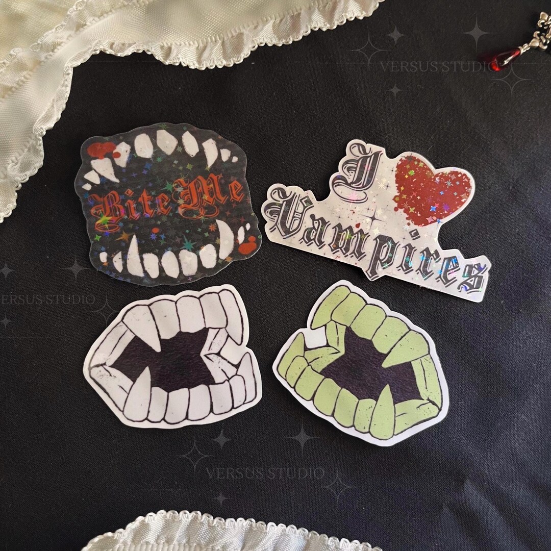 Vampire Themed Sticker Pack - Etsy