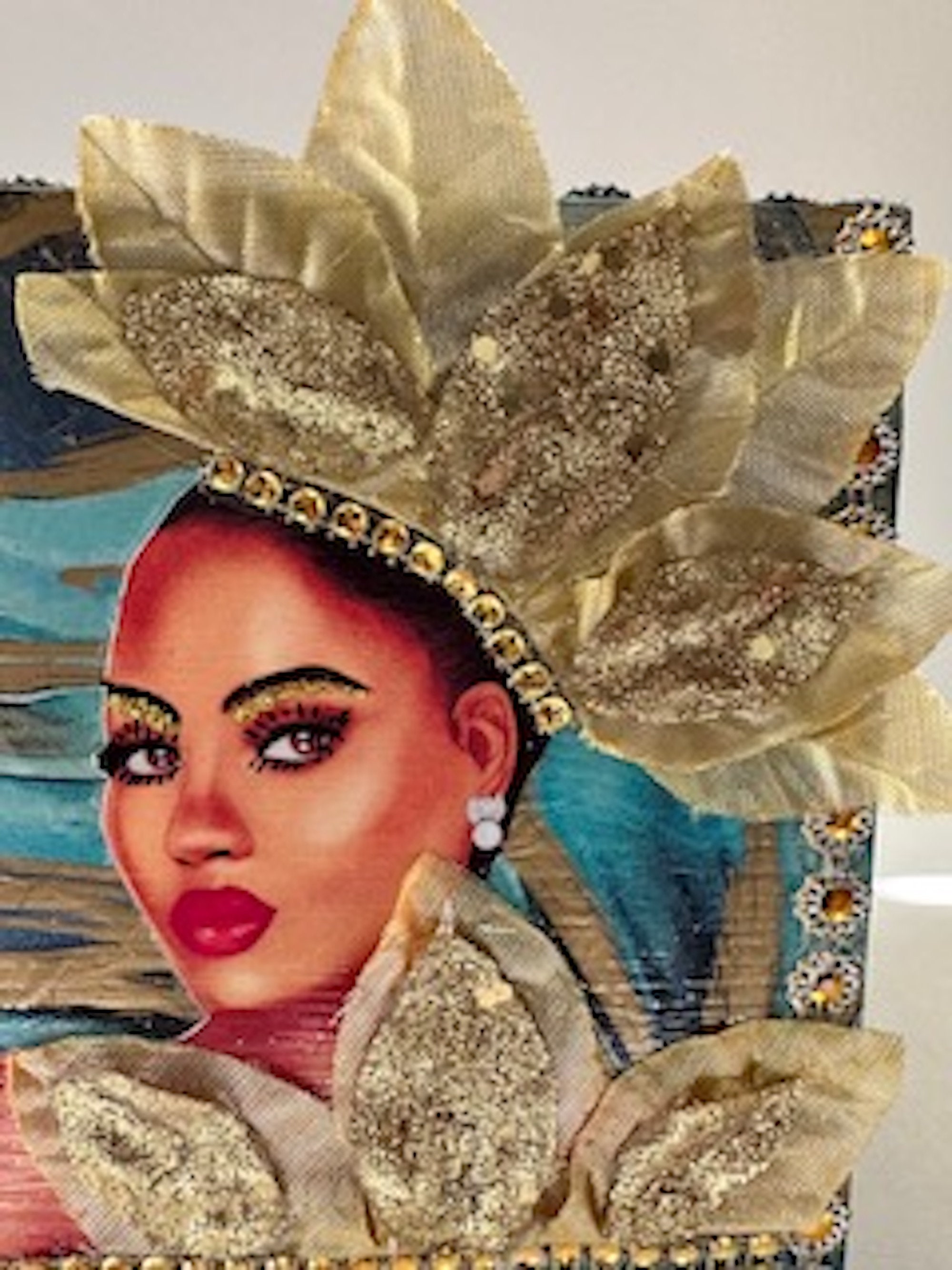 Tissue Box Cover, Diva Tissue Box, Afro American Art, Wooden Tissue Box ...