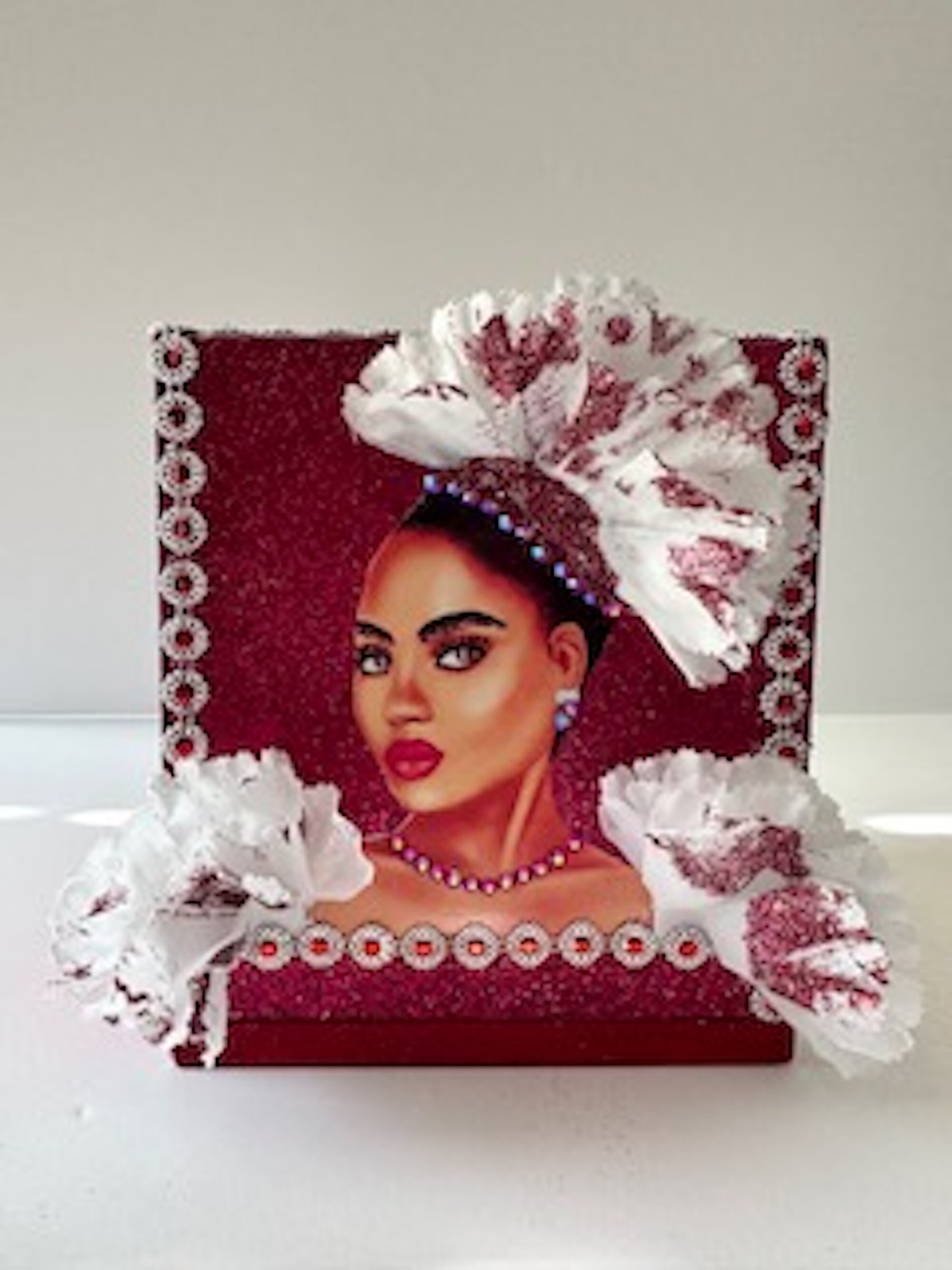 Tissue Box Cover Diva Tissue Box Afro American Art Wooden - Etsy