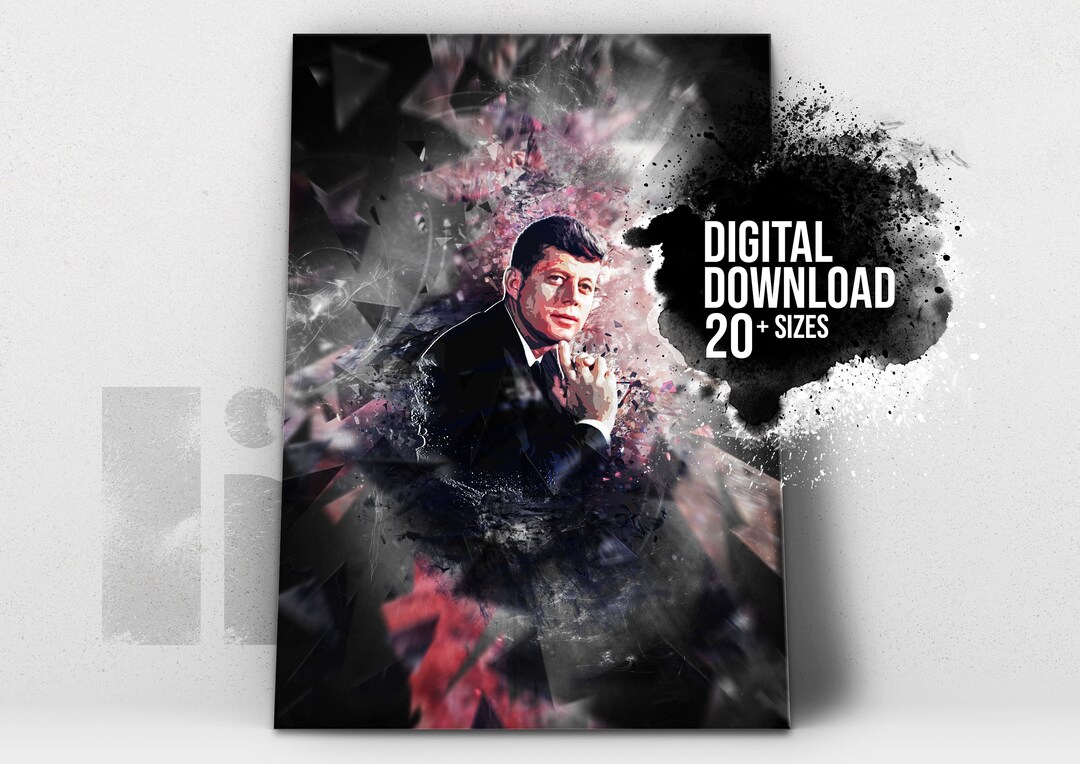 President John F. Kennedy (JFK) Poster | Digital Printable | Canvas ...