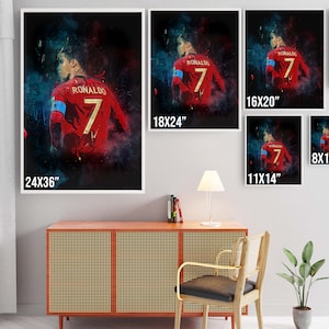 Cristiano Ronaldo Poster | Digital Printable | Canvas Wall Art | Gift ...