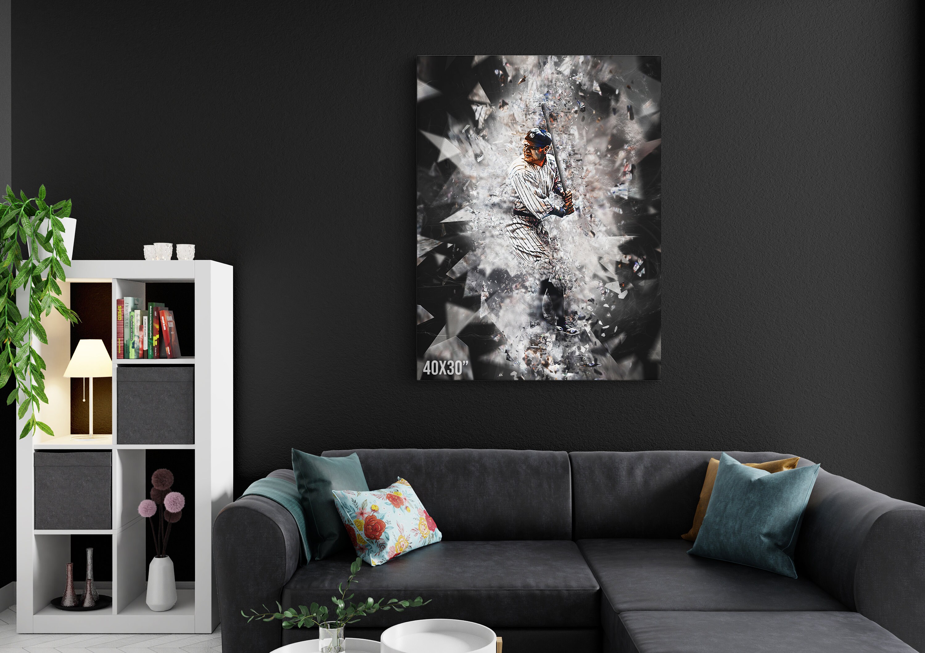 Babe Ruth Poster | Digital Printable | Canvas Wall Art | Baseball ...