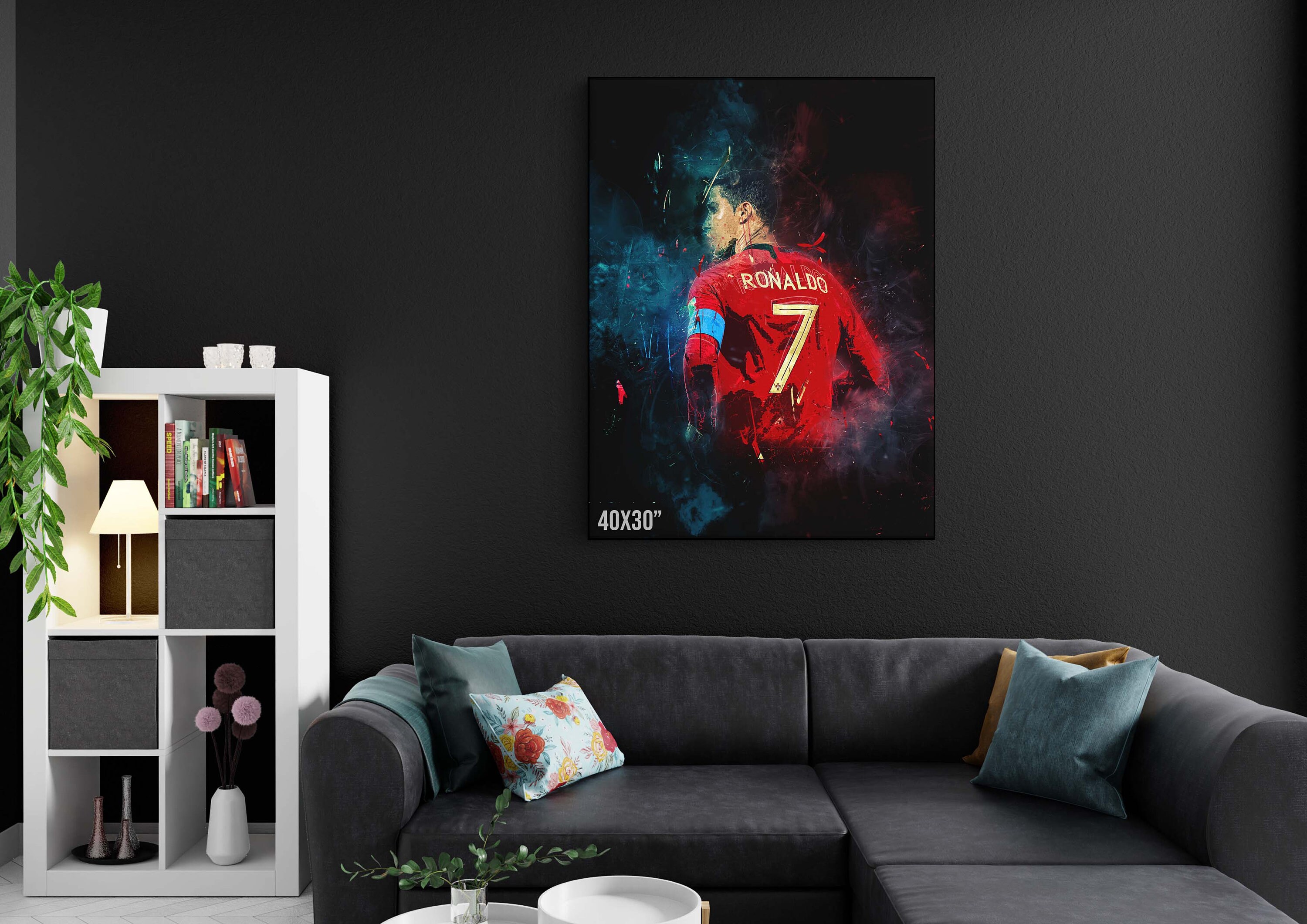 Cristiano Ronaldo Poster | Digital Printable | Canvas Wall Art | Gift ...