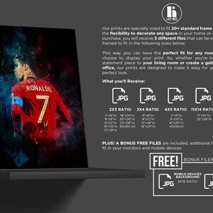 Cristiano Ronaldo Poster | Digital Printable | Canvas Wall Art | Gift ...