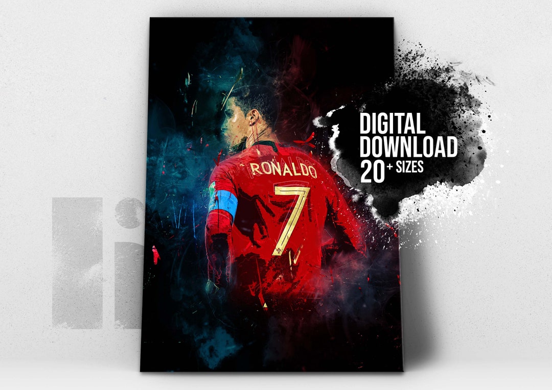 Cristiano Ronaldo Poster | Digital Printable | Canvas Wall Art | Gift ...