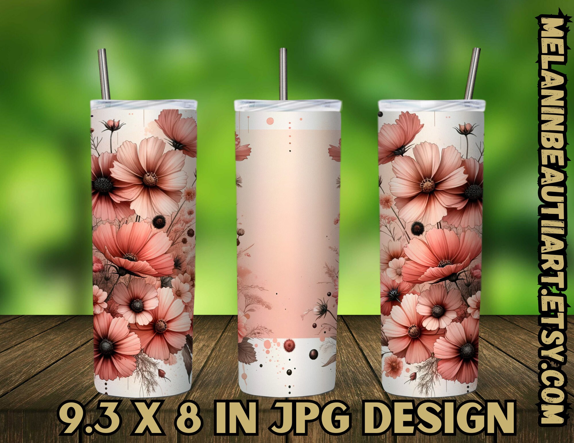 Cosmo-blooming Tranquility Journal & Tumbler Design Templates | Digital ...