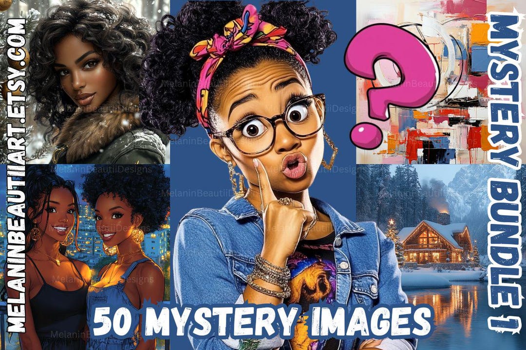 Mystery Bundle 1 50 Randomly Selected AI Art Images Bundle Instant ...