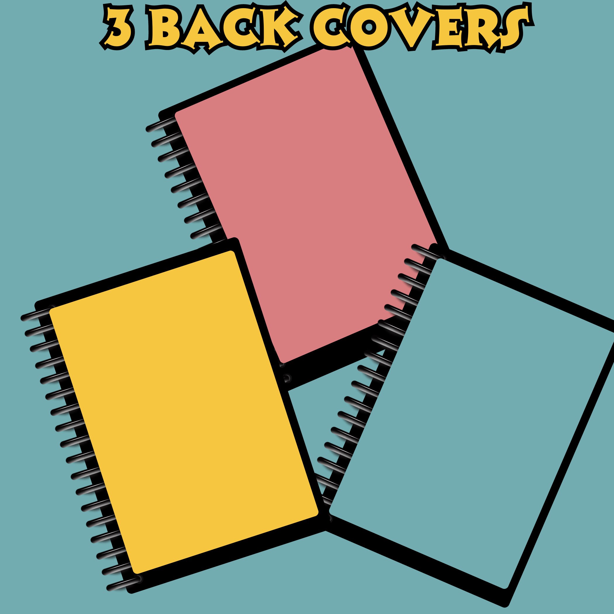 Sunburst Framed 4 DFY Cover Ai Art Set Notebook and Journal Covers Back ...