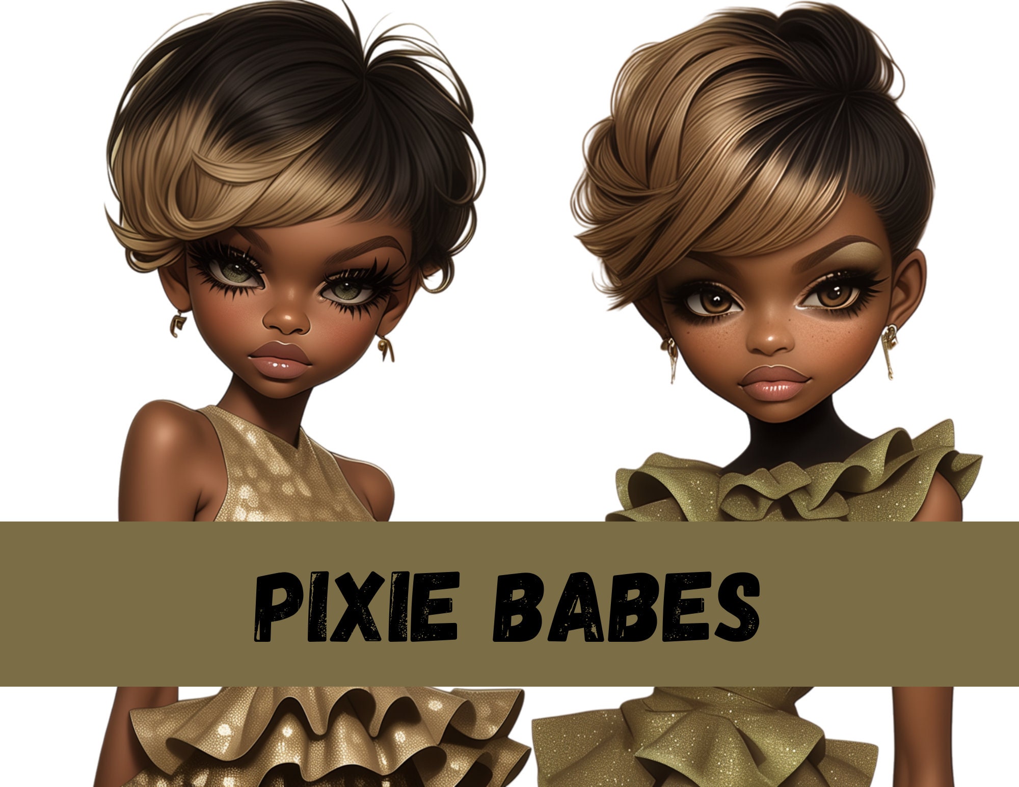 Pixie Babes 8 High-resolution PNG Images 300 DPI Digital Art and Design ...