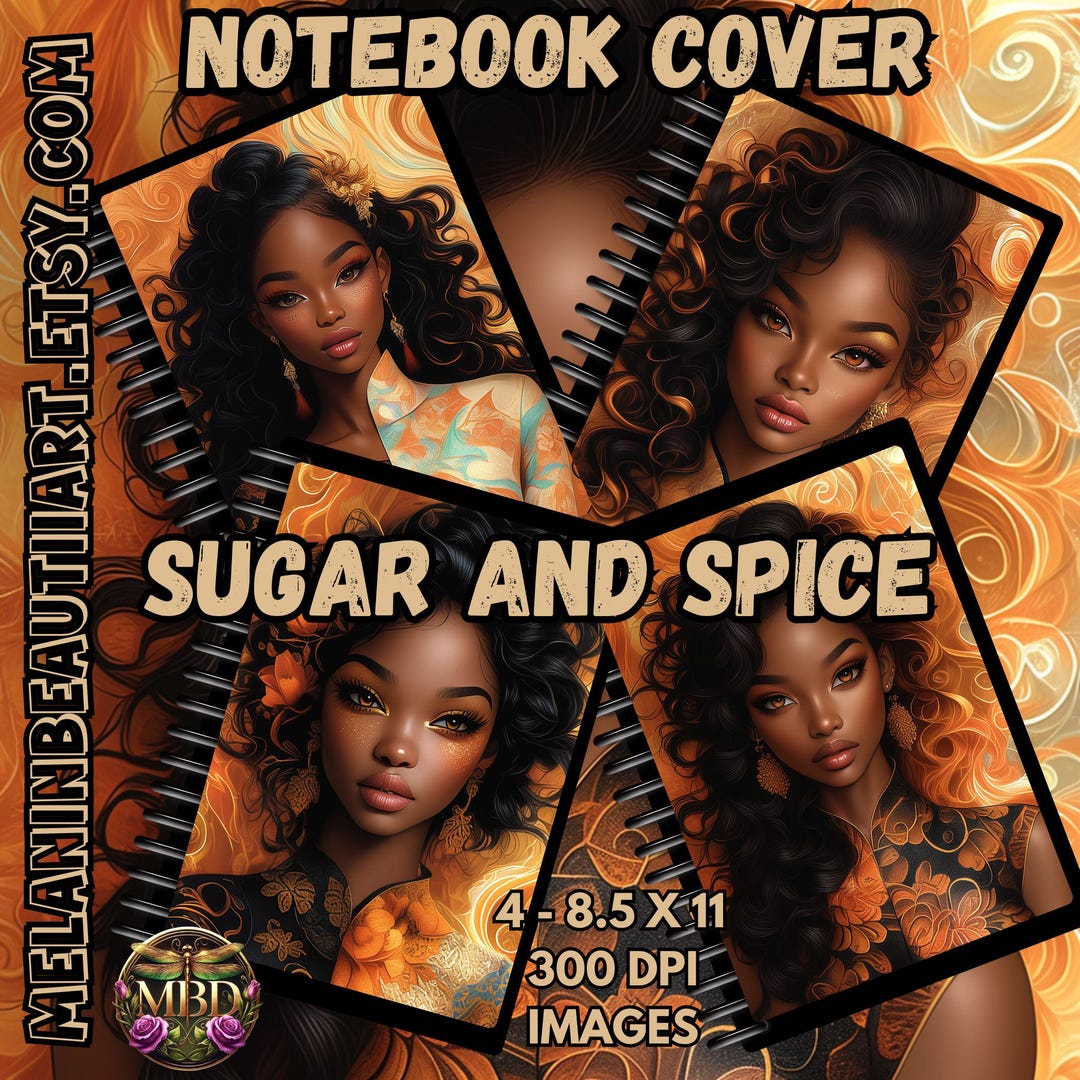 Sugar and Spice Notebook Cover Collection 4 Instant Download Images 300 ...