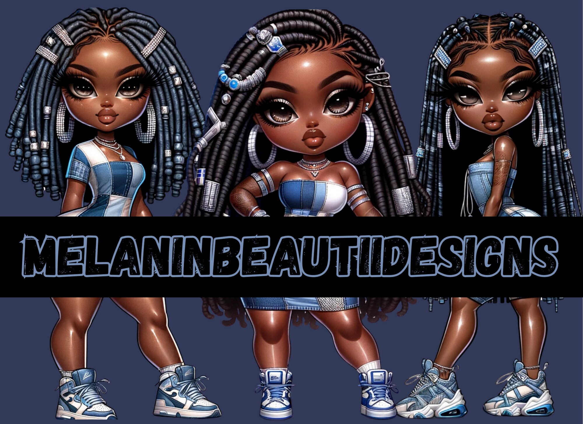 Patchwork Cuties Clipart Bundle 14 High-res Doll Images African ...