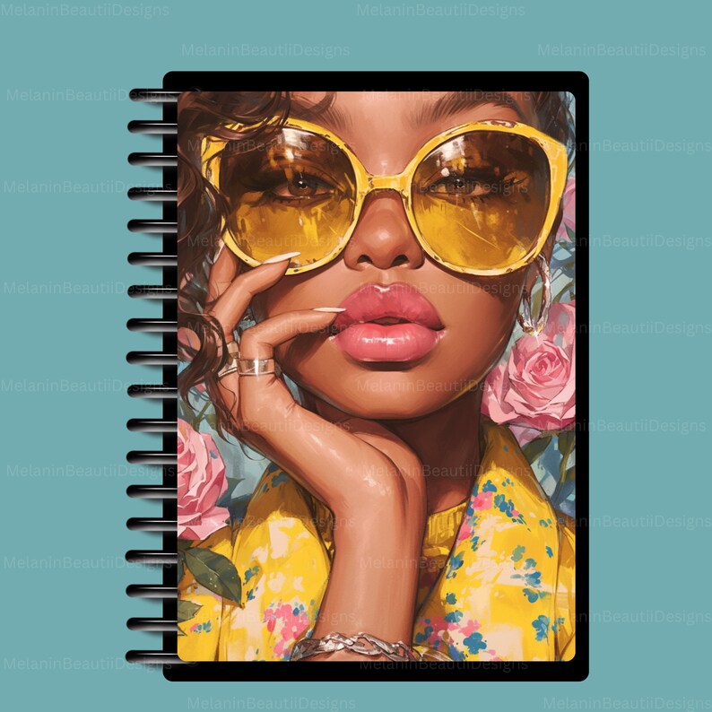 Sunburst Framed 4 DFY Cover Ai Art Set Notebook and Journal Covers Back ...