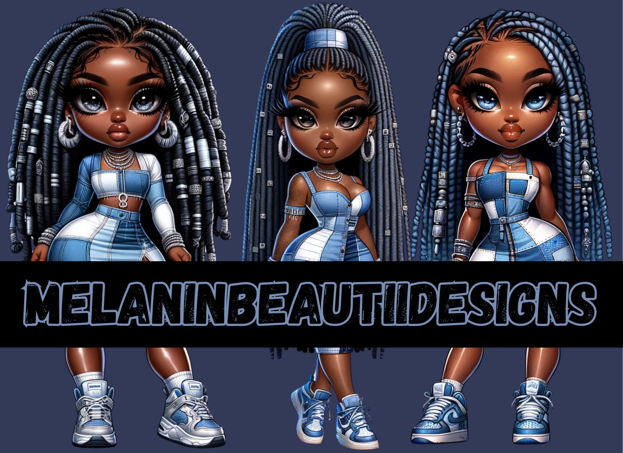 Patchwork Cuties Clipart Bundle 14 High-res Doll Images African ...