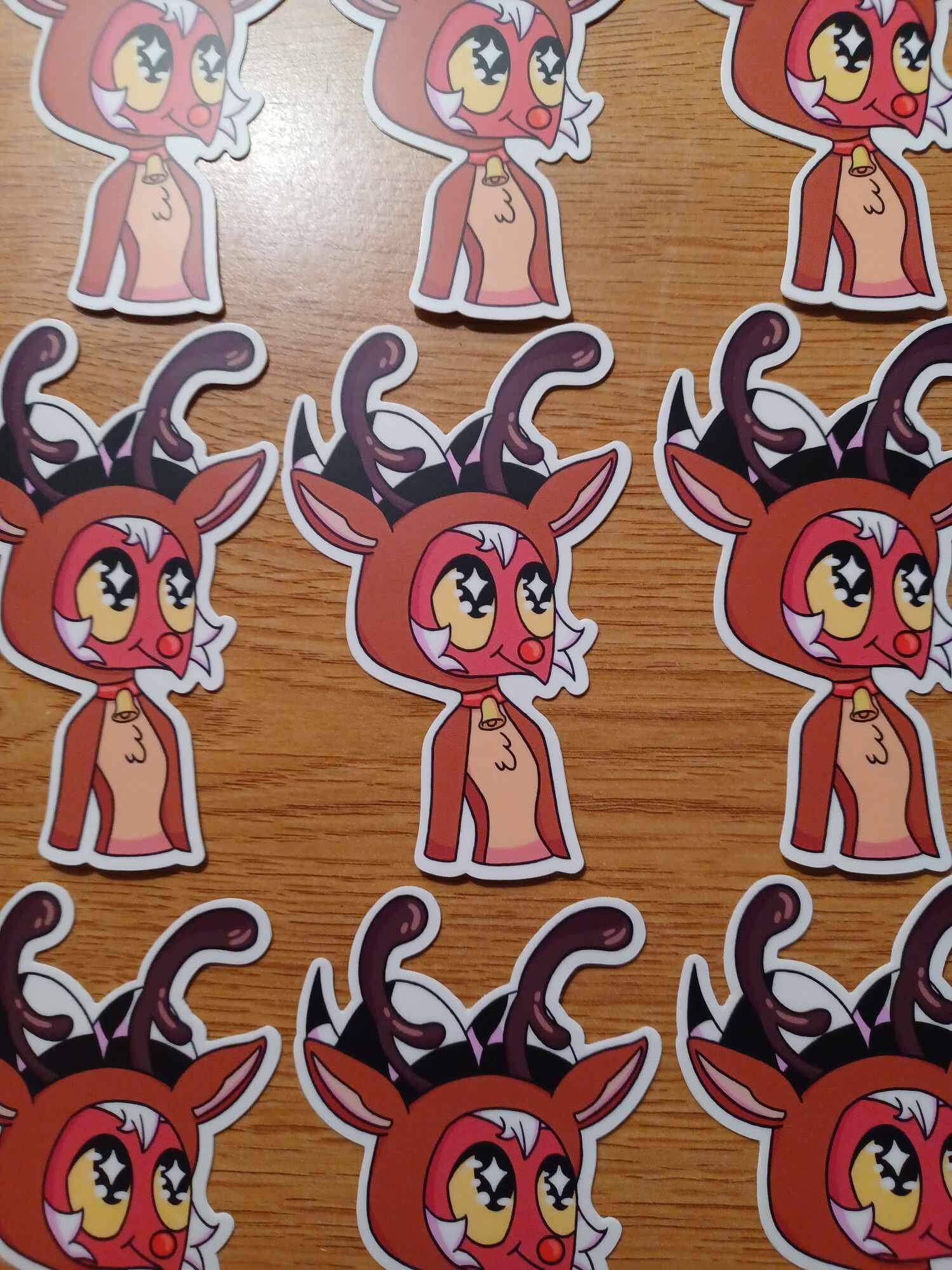 HELLUVA STICKER: Christmas Reindeer Imp Sticker, Imp Sticker, Matte ...