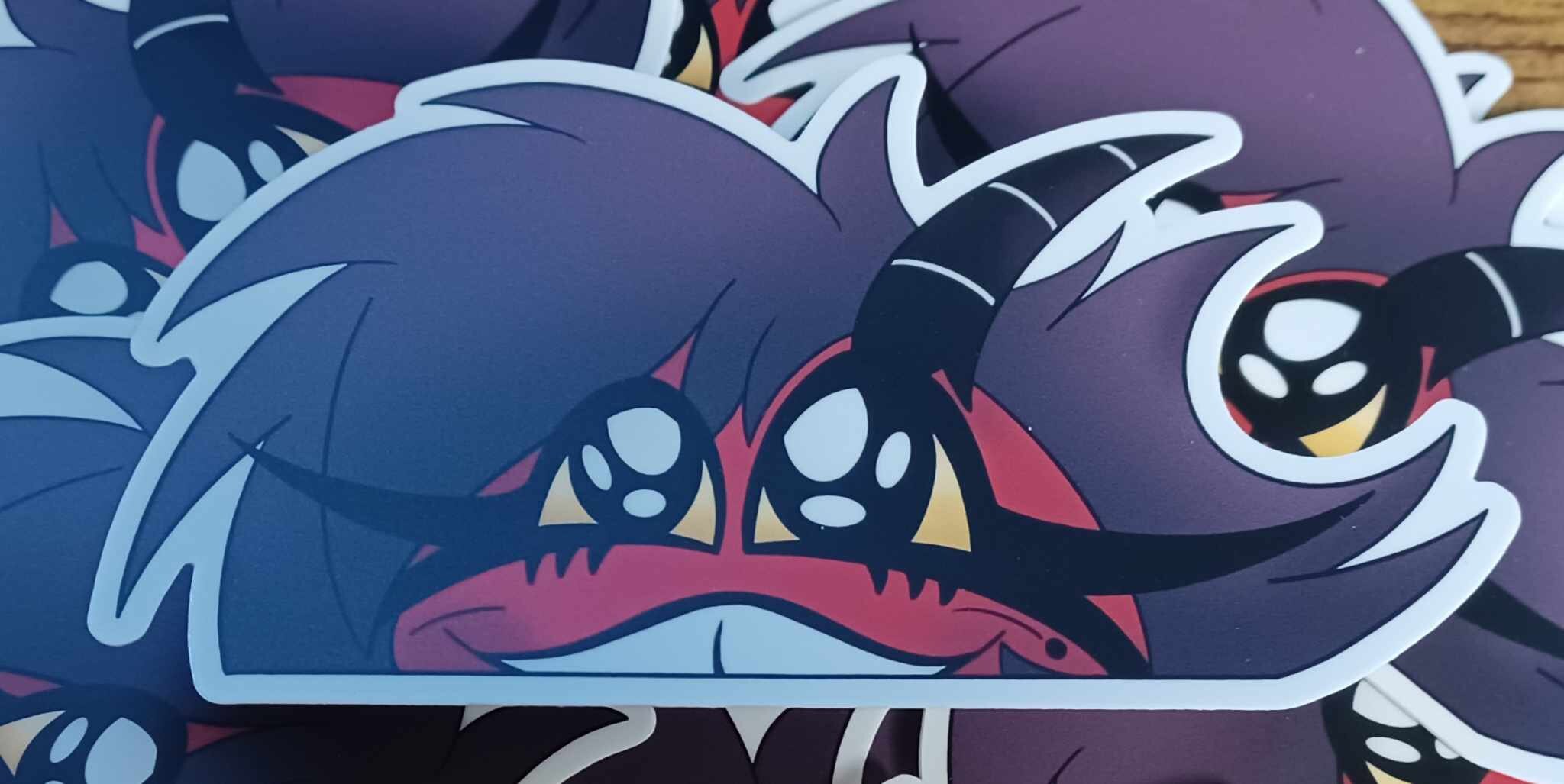 HELLUVA STICKER: Helluva Girl Millie Peeker Sticker, Imp Sticker ...