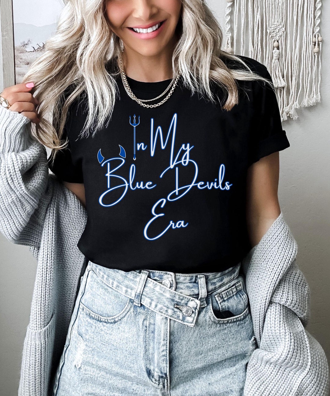 In My Blue Devils Era Tshirt, Go Blue Devils, School Spirit Tee, Blue ...
