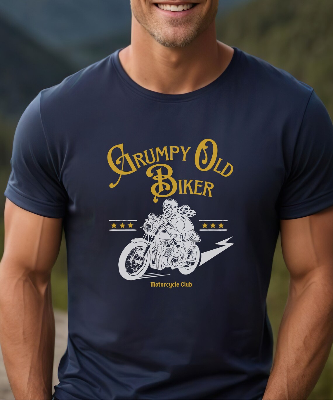 Grumpy Old Biker Shirt Motorcycle Club Tee Funny Gift Shirt Vintage ...