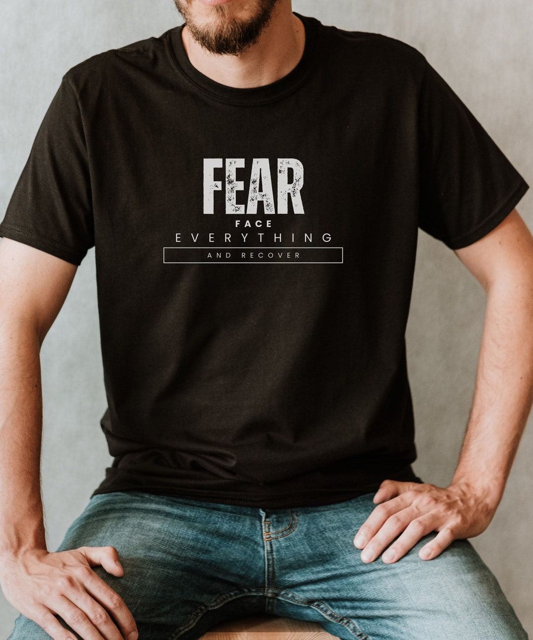 Sobriety Shirt, Sober Gift, Face Everything and Recover, Recovery Shirt ...