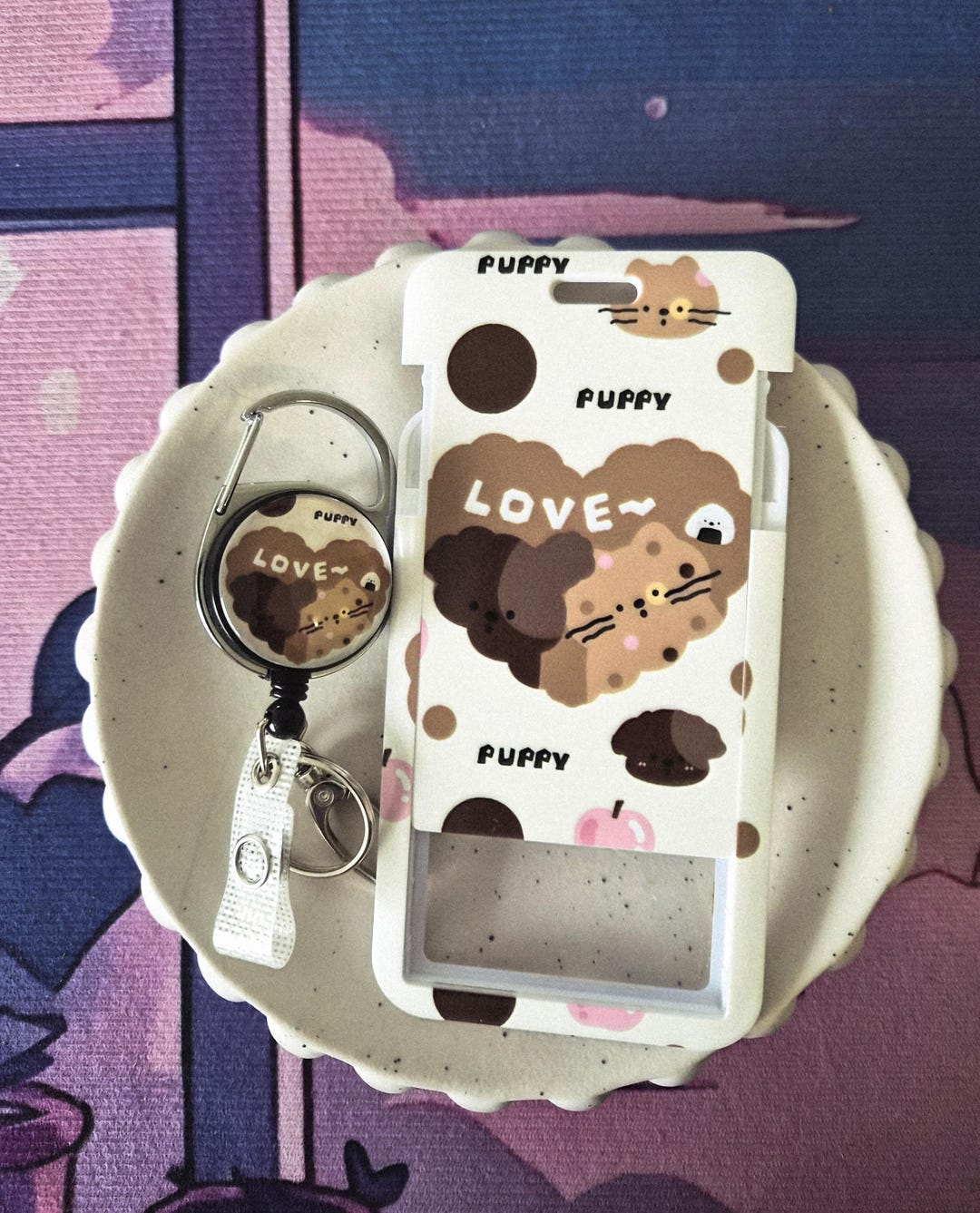 ID Card Holder - Puppy Love ID Card Holder With Matching Reel - Etsy