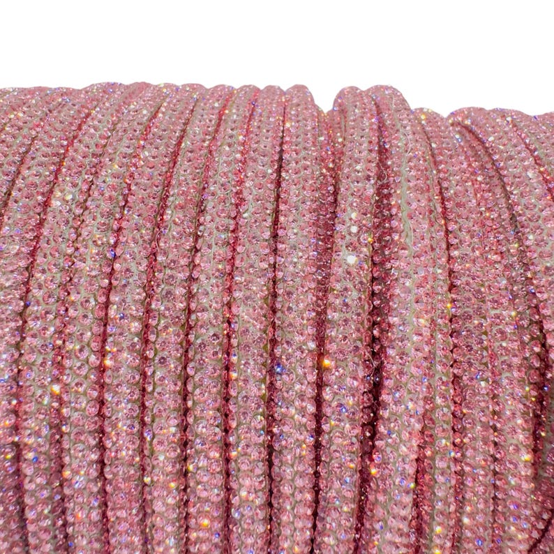 Pink Corded Rhinestone Rope by the Yard - Etsy