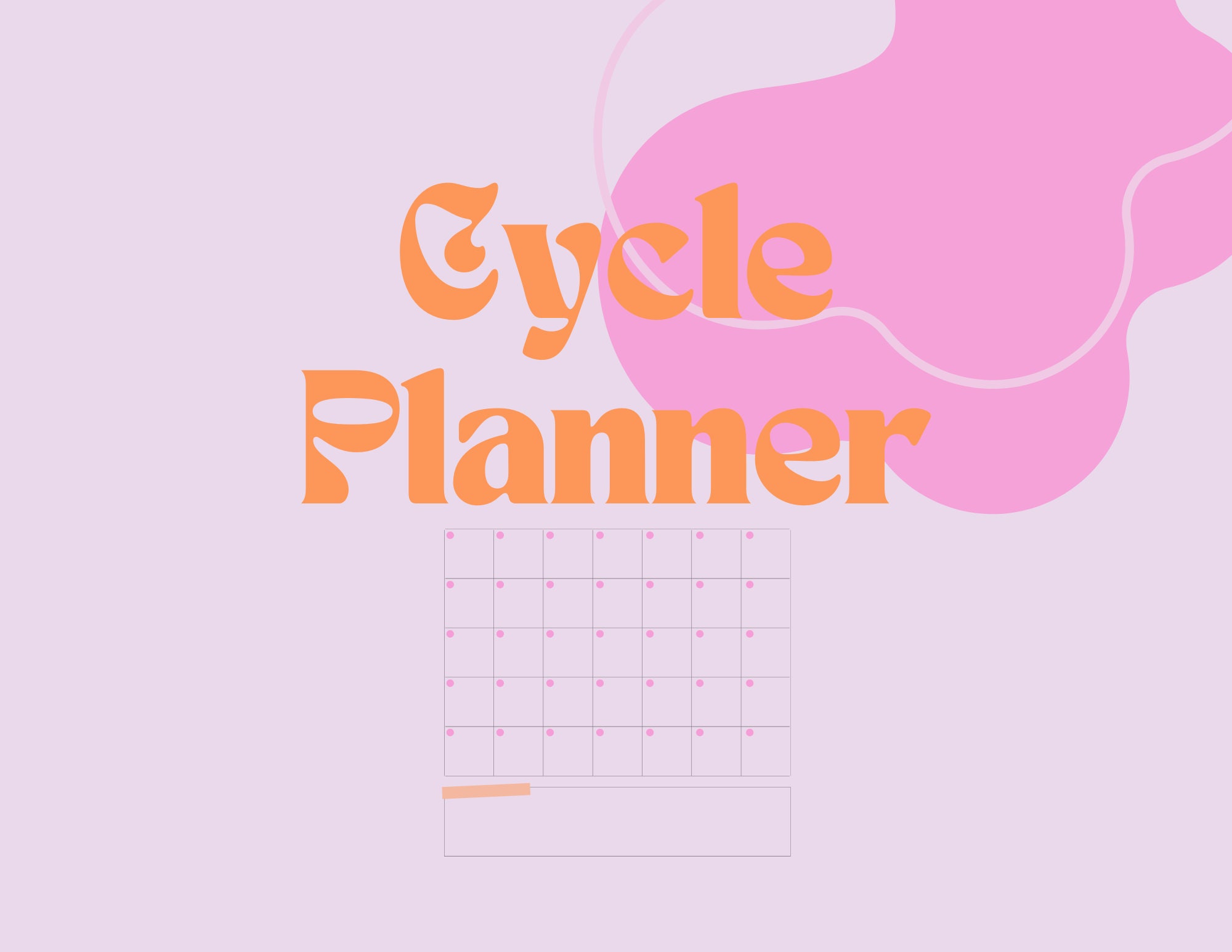 Digital Menstrual Cycle Planner for Tracking and Empowering Your Cycle ...