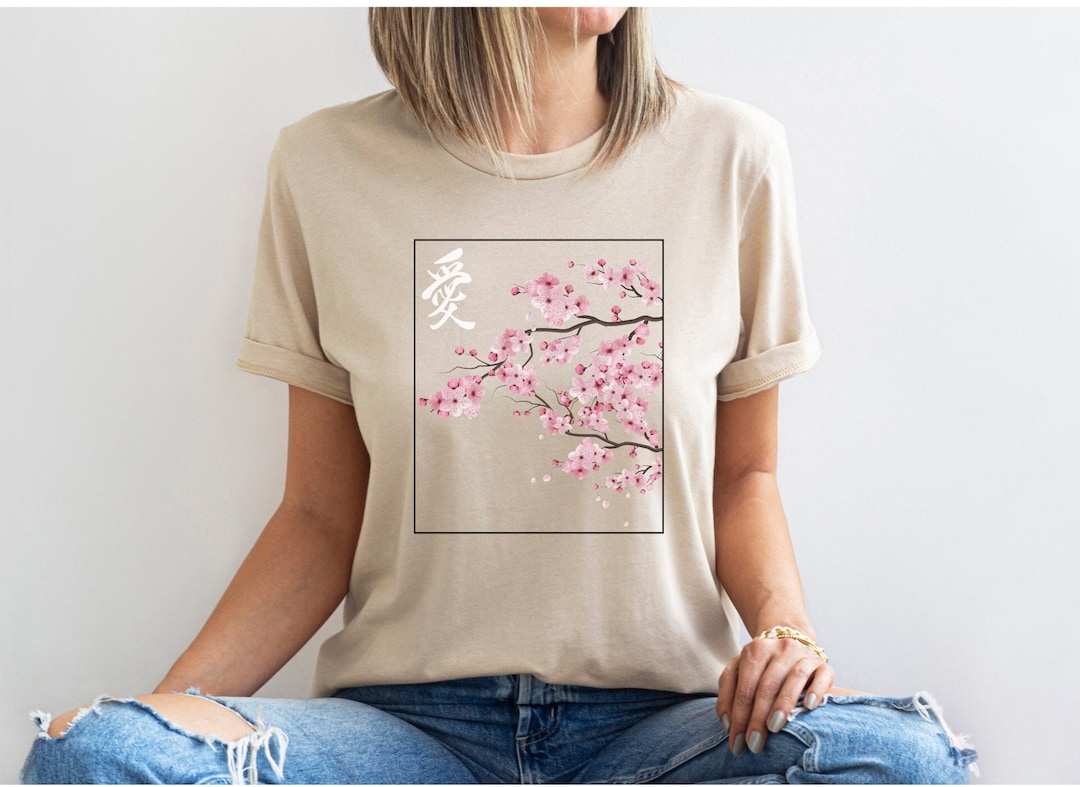 Japanese Cherry Blossom Shirt, Sakura Shirt, Spring Tshirt, Flower ...