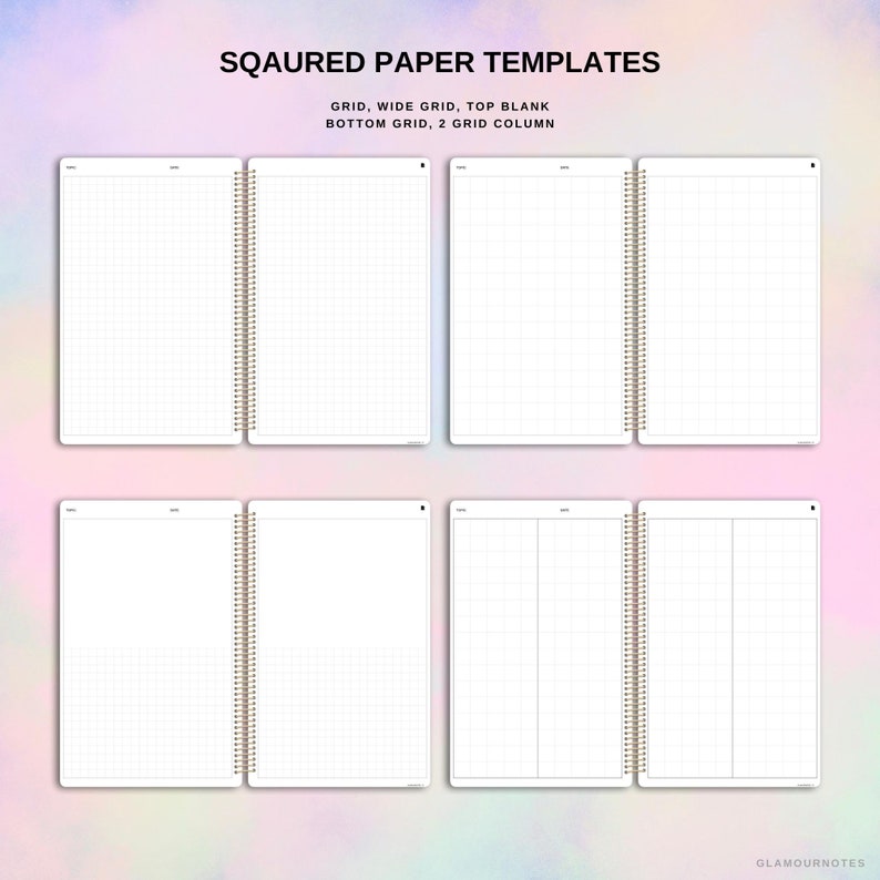 10 Subject Digital Notebook for Goodnotes, Minimalist Style, Landscape ...