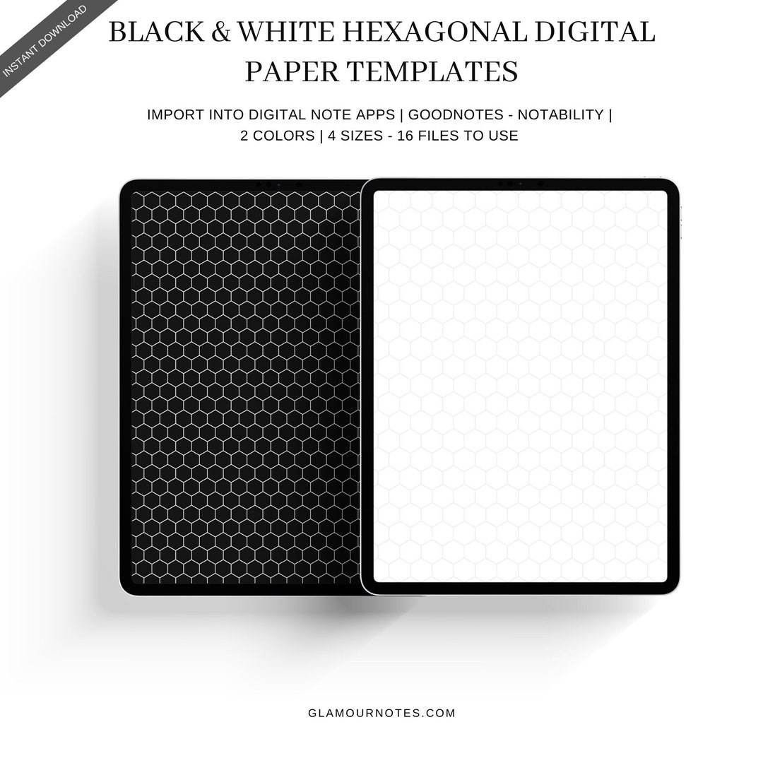 Hexagonal Digital Paper Template | Student Note Taking Templates ...