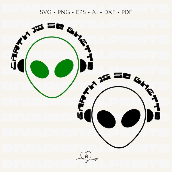 Alien Head Svg - Etsy