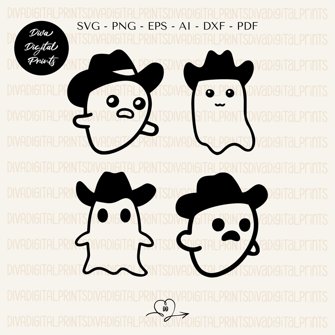Cowboy Ghost SVG Cut File Cowboy Svg Cowboy Hat Svg Ghost - Etsy