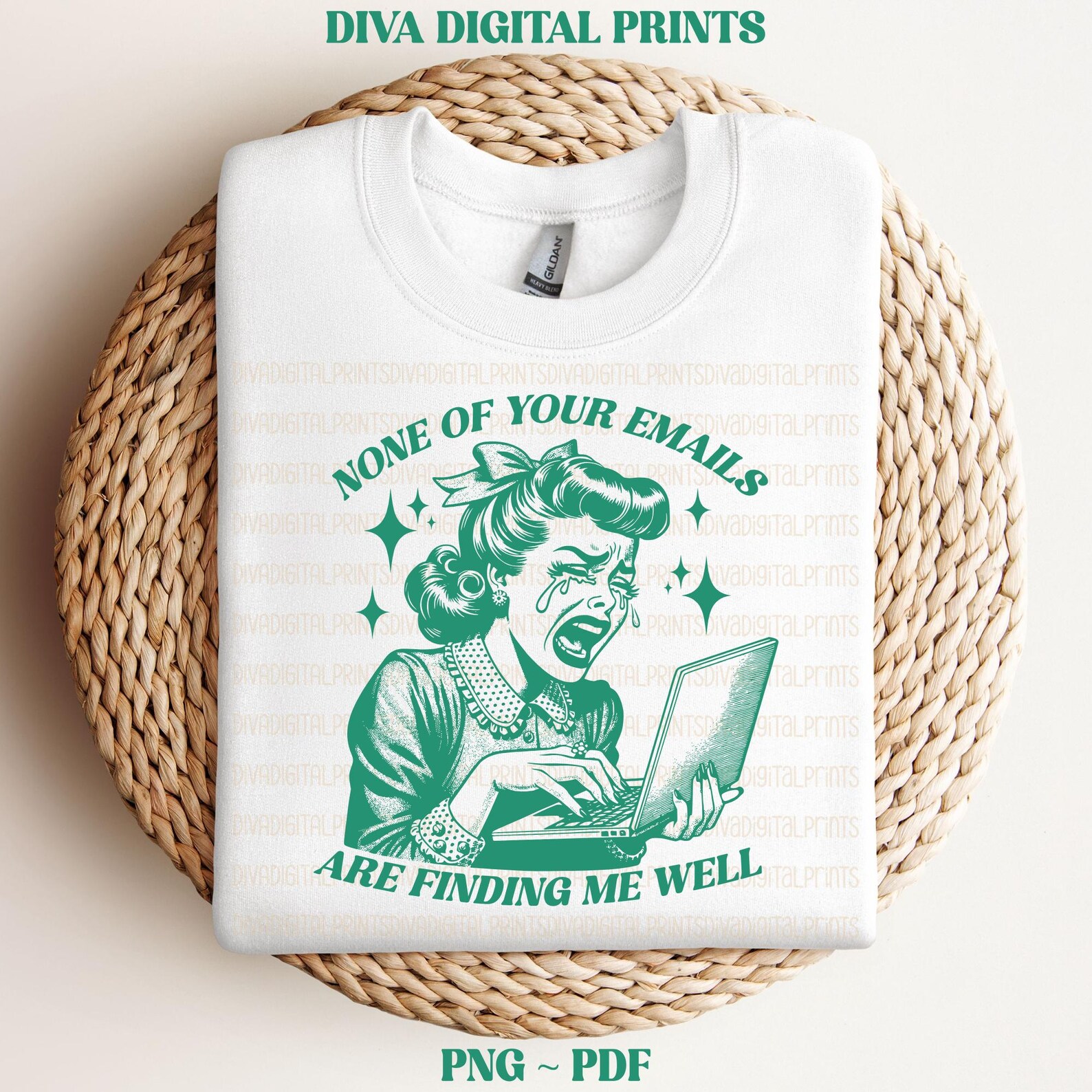 None of Your Emails Are Finding Me Well PNG, Trendy Vintage Retro Funny ...